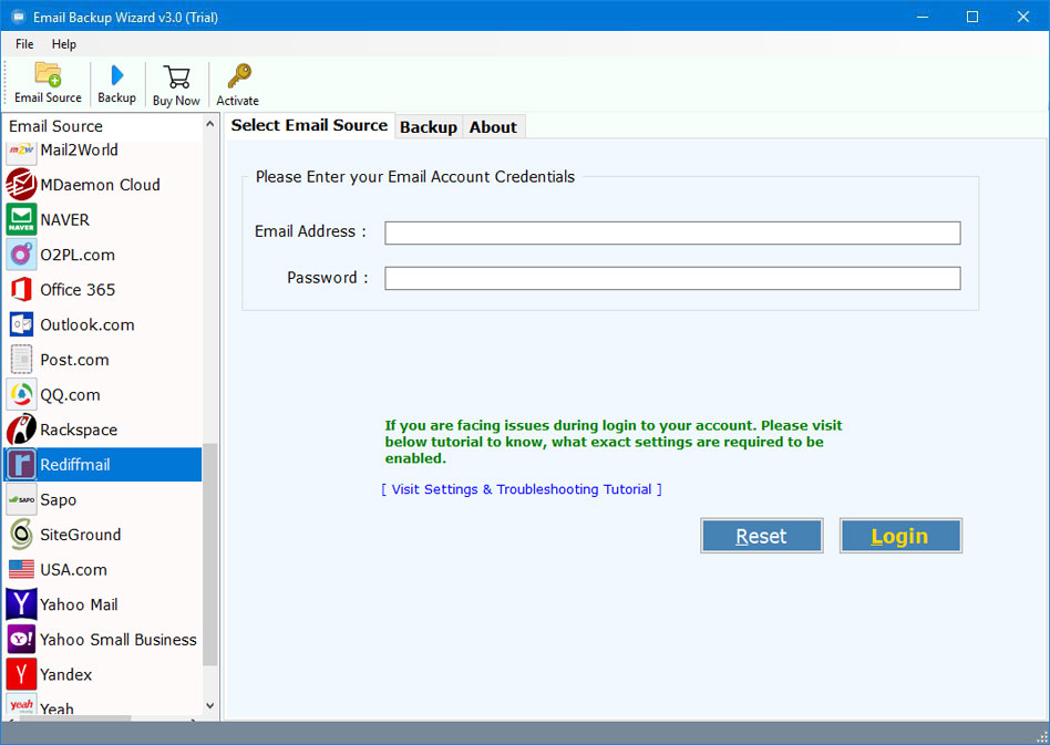 Rediffmail Backup Tool to Migrate Rediffmail Pro to Outlook, Office 365 ...