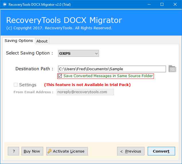 Convert DOCX to XPS Files by Microsoft Word to XPS / OXPS Converter