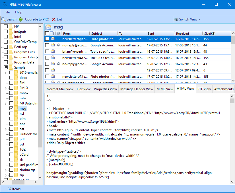 How to Open MSG File without Outlook by Free MSG Viewer