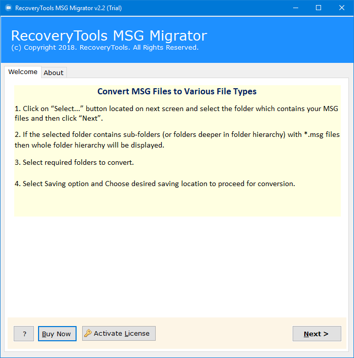 MSG to PST Converter - Free Software to Combine MSG Files into Outlook