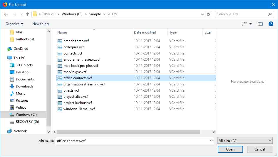 Outlook PST to CSV Converter & Export PST Contacts to vCard/VCF
